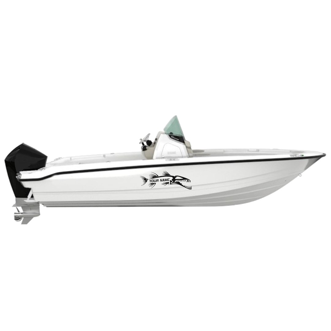 Fish Skull Boat Decals Skeleton Side Sticker Compatible With Boston ...