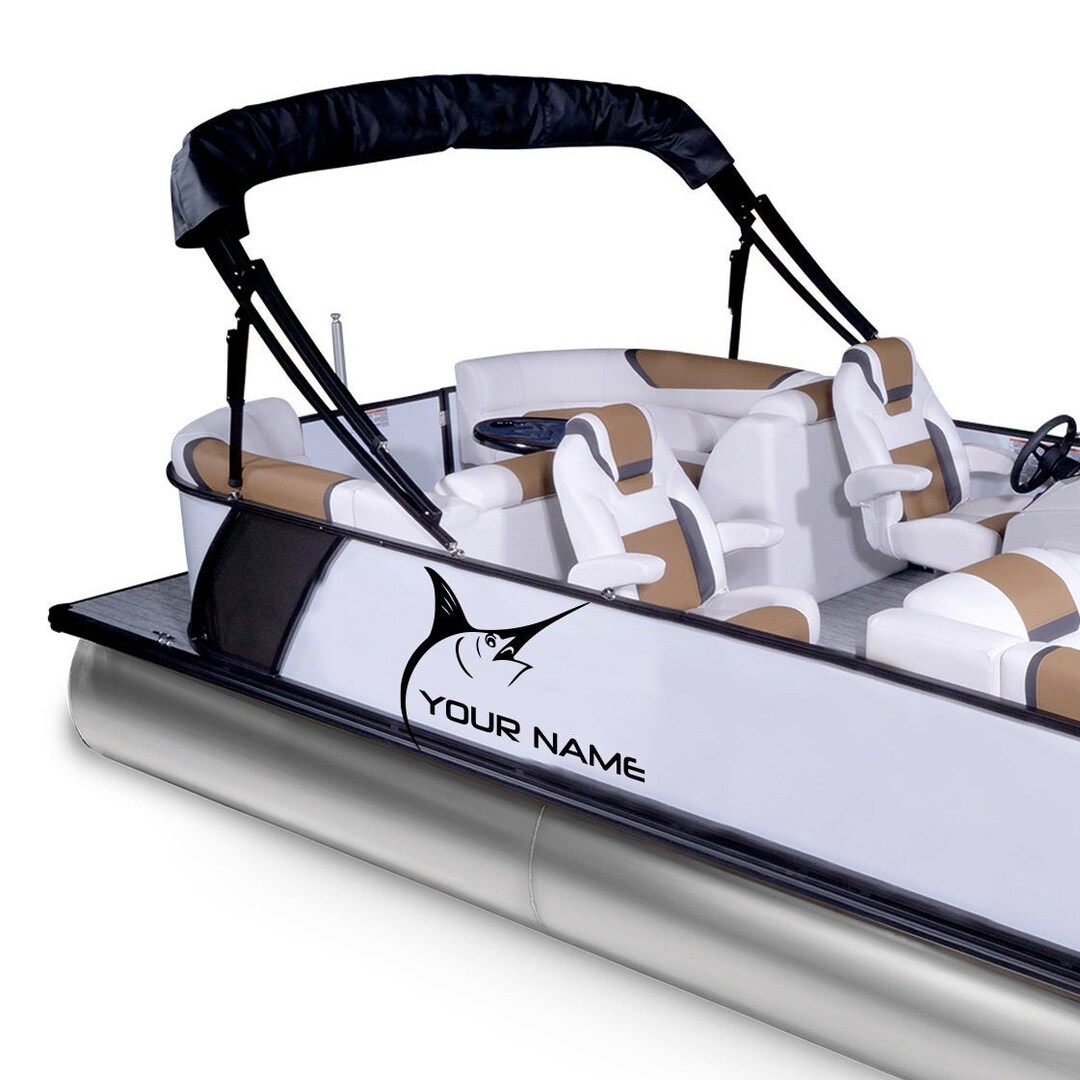 Boat Custom Name Sailfish Sticker Decals Compatible With Pontoon Boat ...