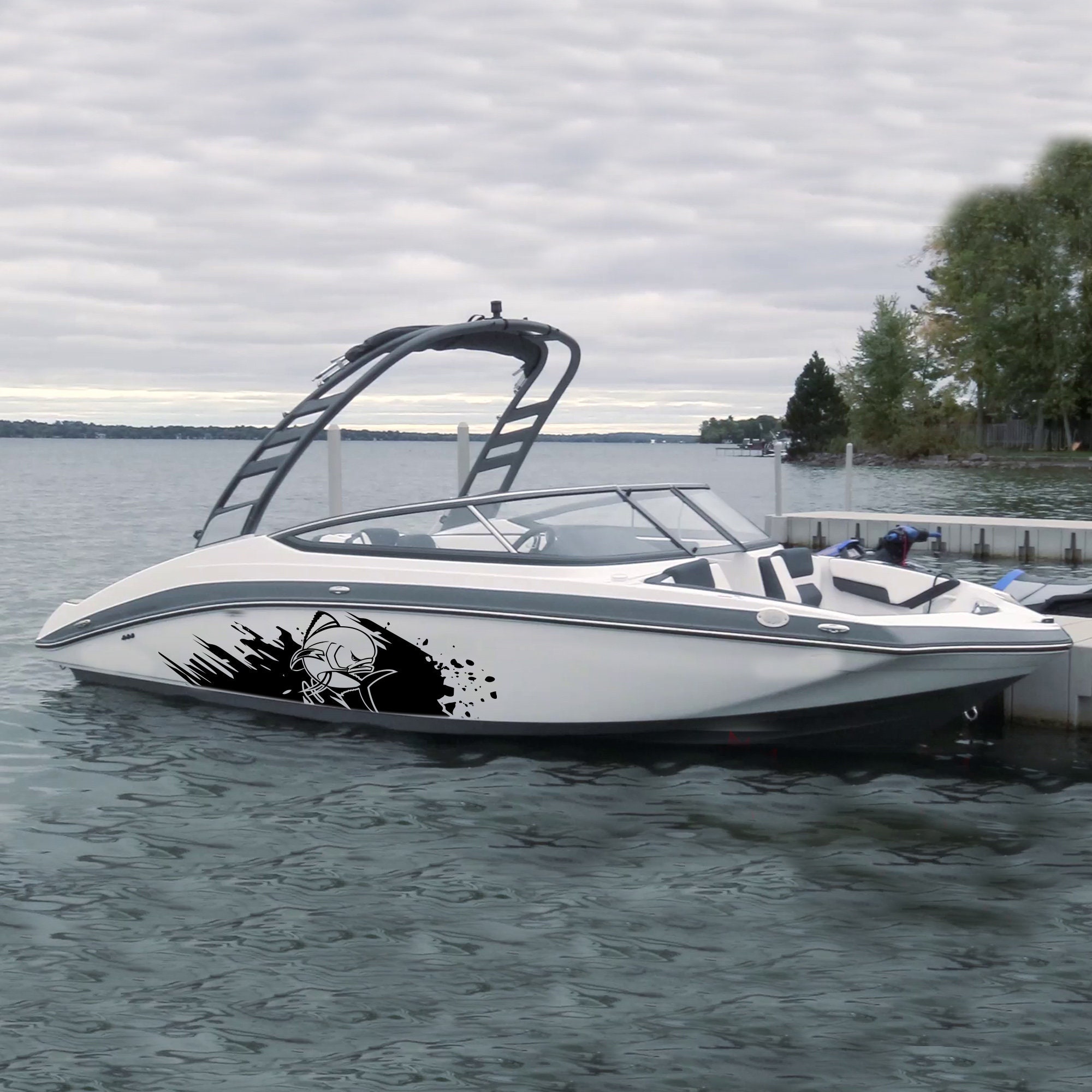 Mahi Mahi Boat Sticker Graphic Decals Compatible With Tow Sports Boat ...