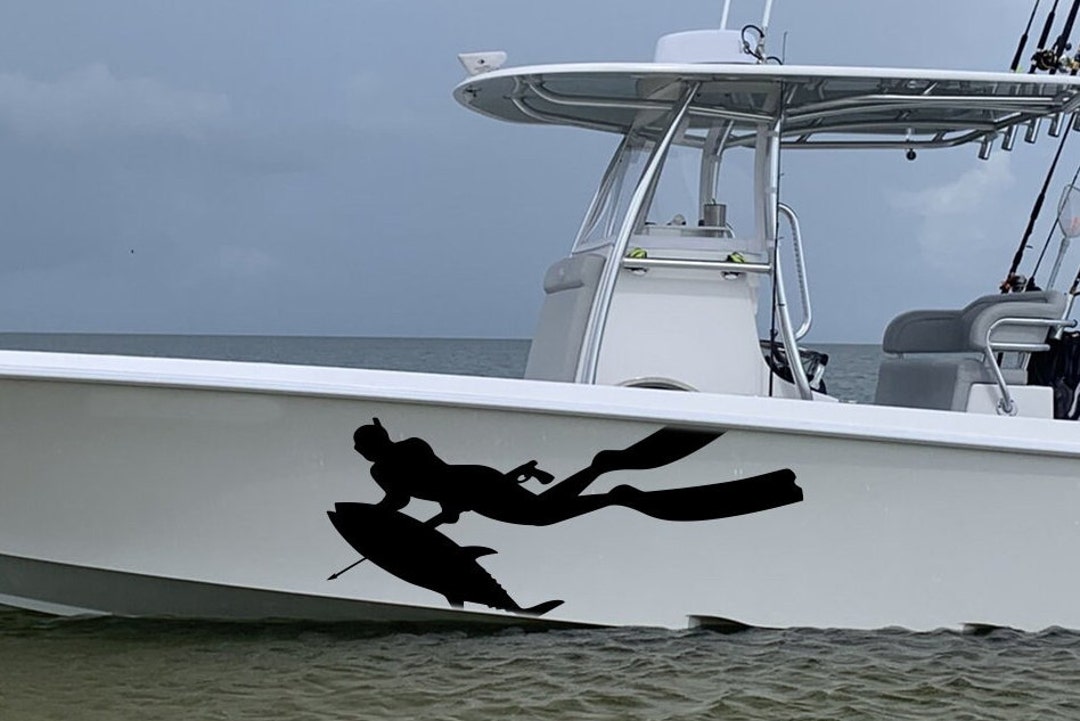 Spearfishing Graphic Boat Decals Compatible With Contender Boat Sport ...