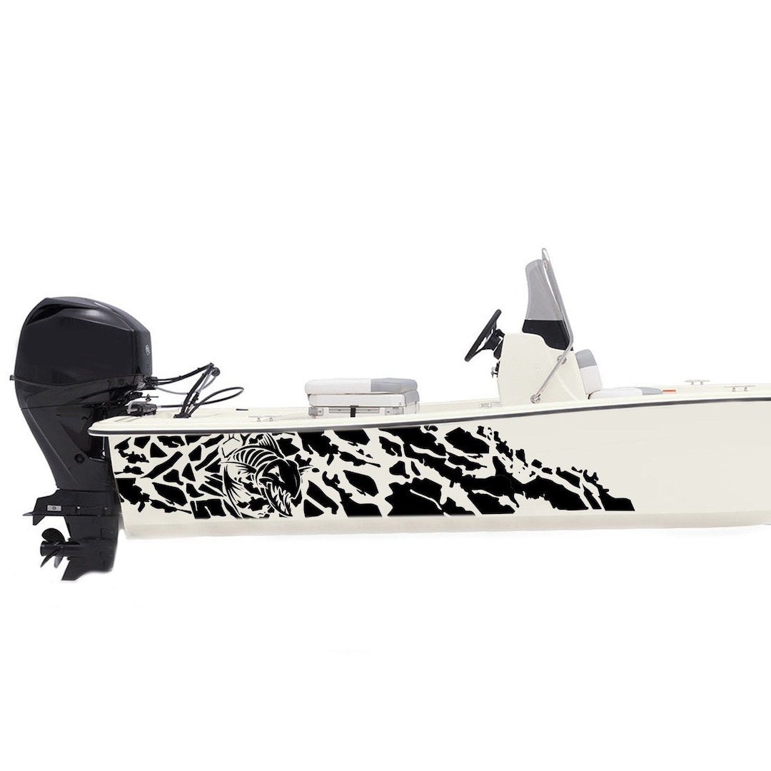 Fish Scull Boat Decals Kit Compatible With Skiff Boat Splash Marine ...