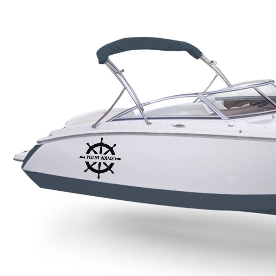 Pirate Wheel Boat Decals Left and Right Sides Compatible With Bowrider ...