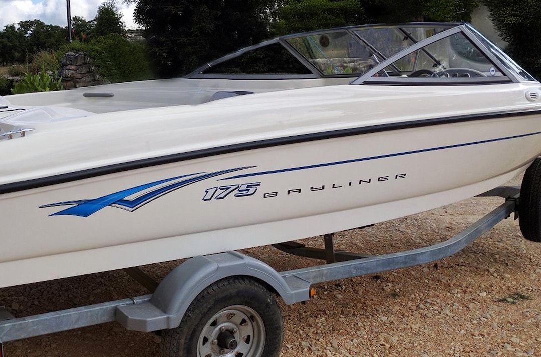 Graphic Boat Decals Compatible With 2007 Bayliner 175 Bowrider Boat ...