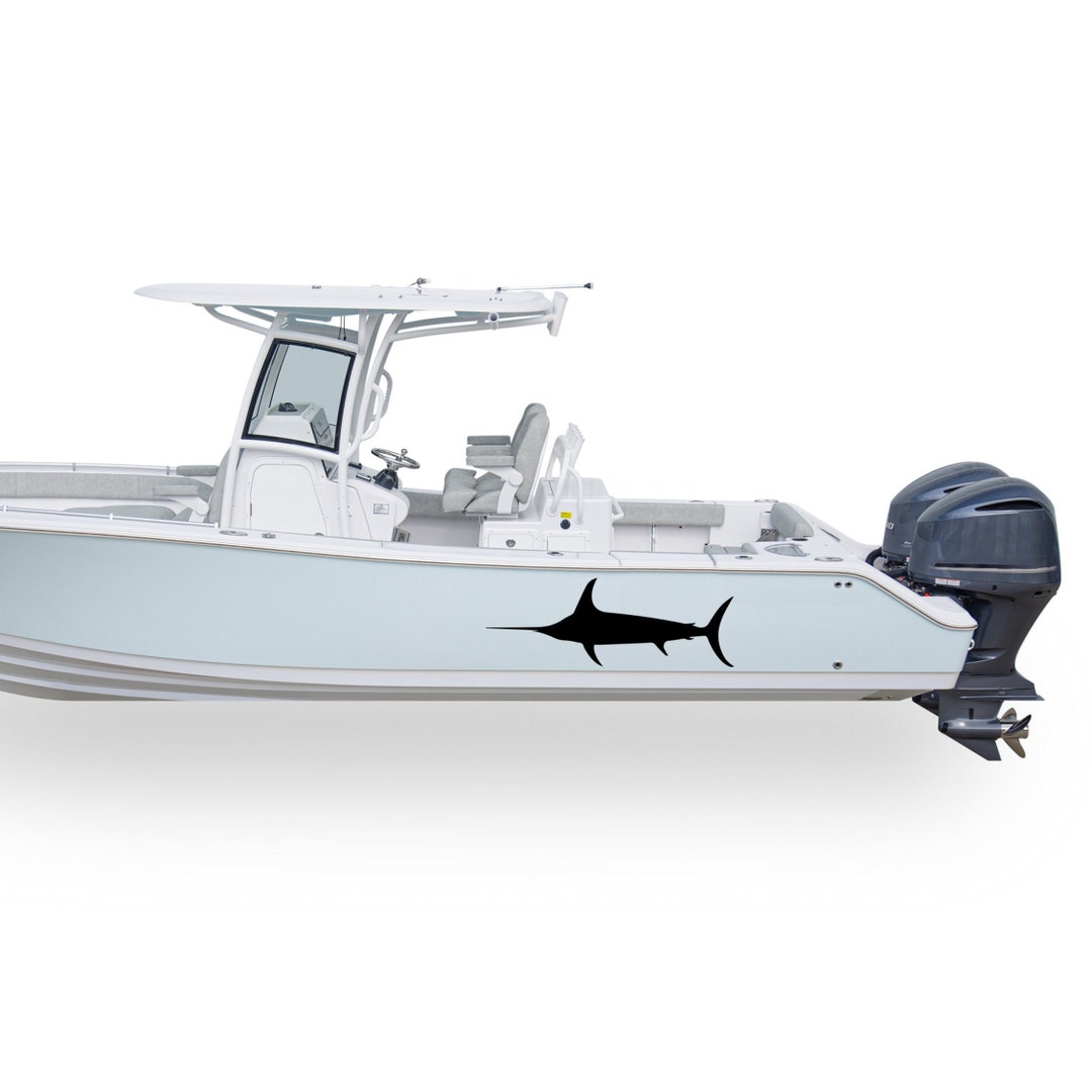 Sailfish Boat Sticker Decals Compatible With Center Console Boat Marlin ...