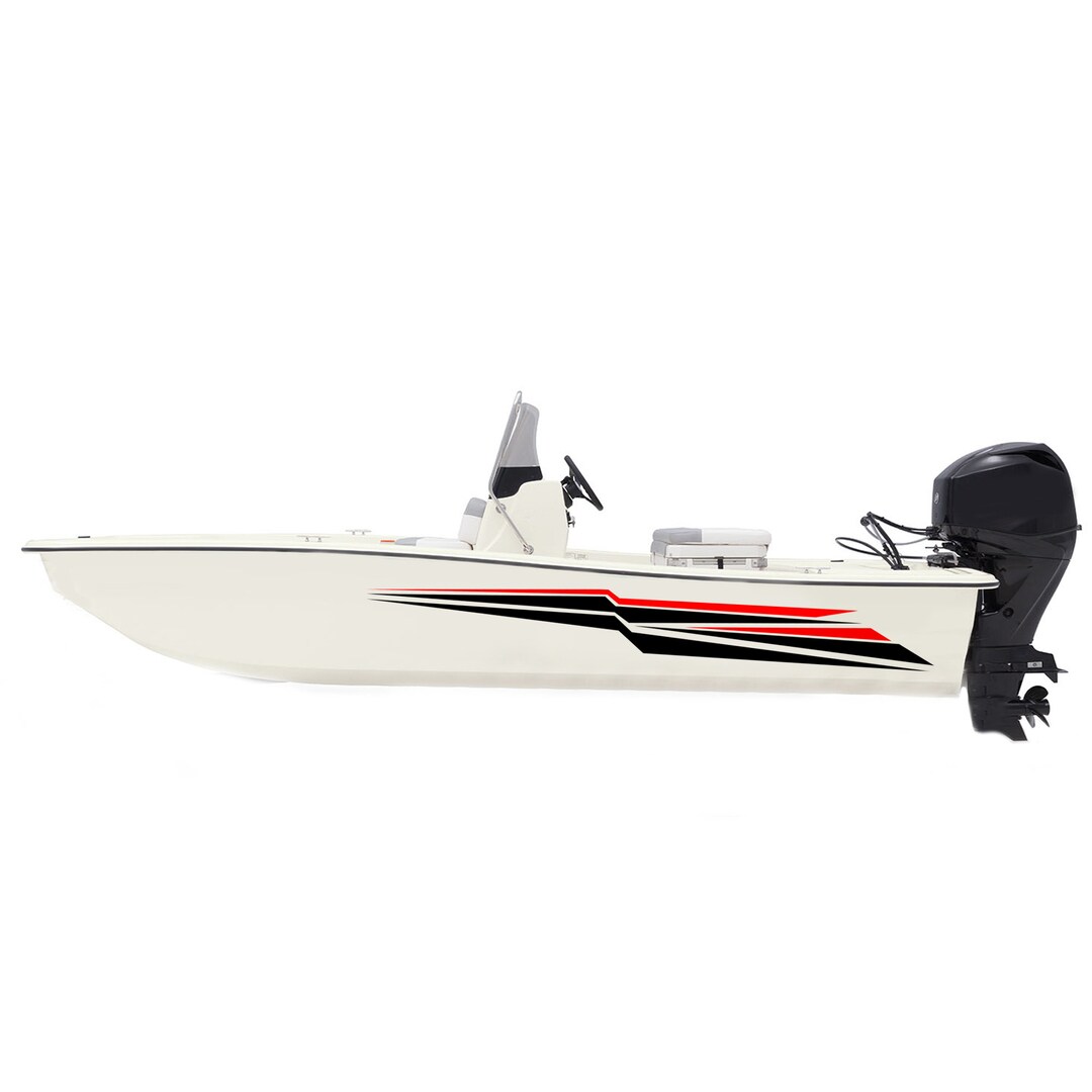 Boat Decals Kit Compatible With Skiff Boat Arrow Stripes Sports Sticker ...