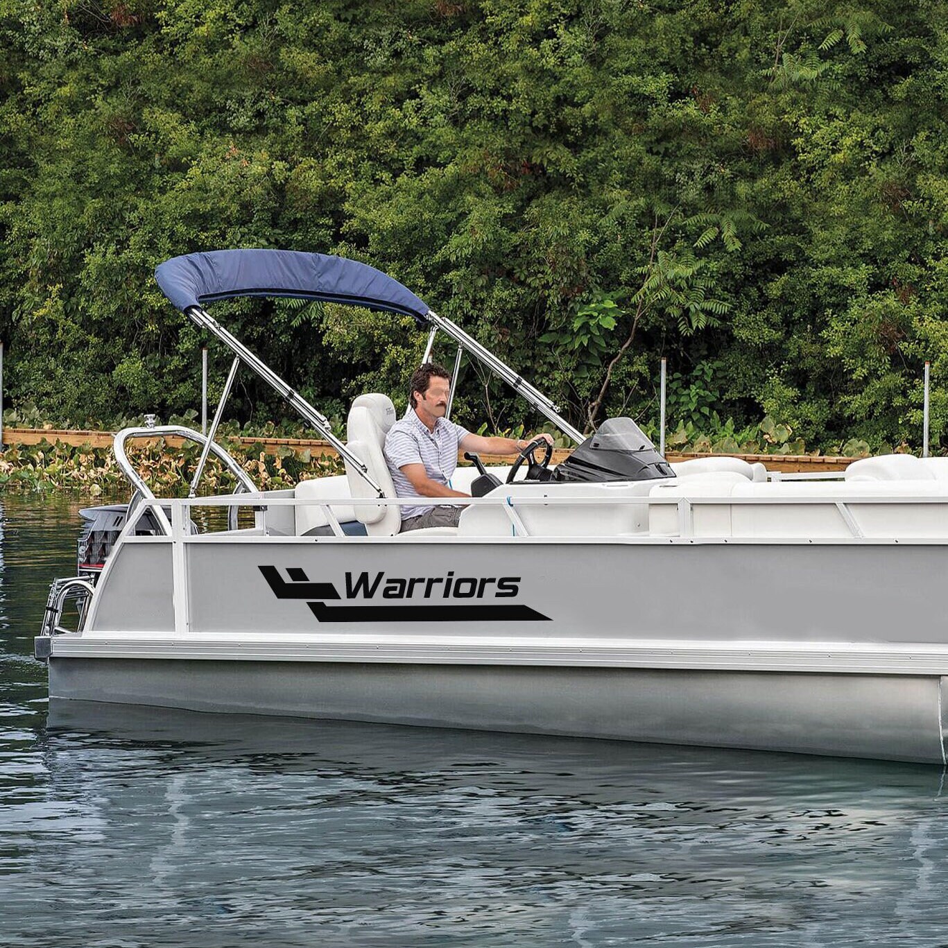 Racing Boat Decals Side Sticker Compatible With Pontoon Boat Custom ...