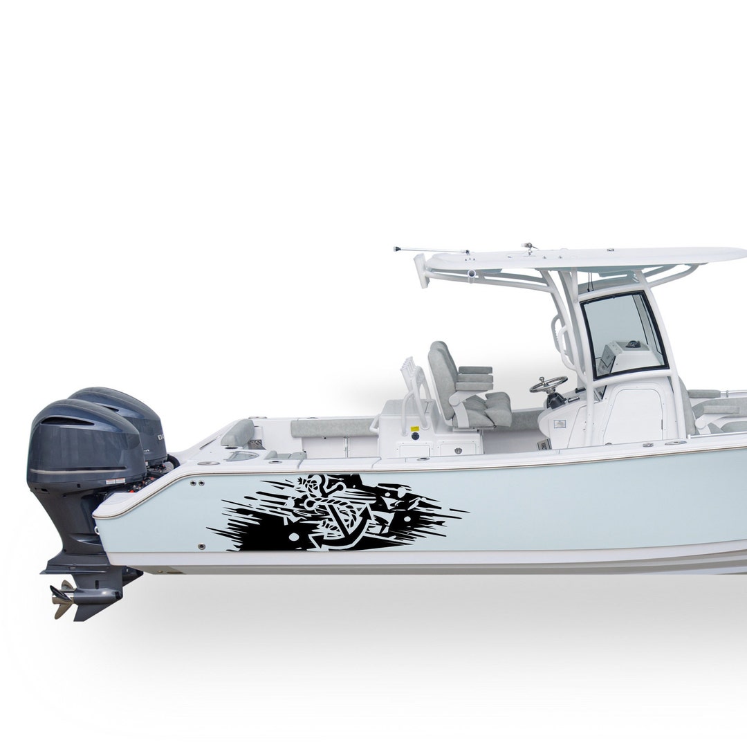 Anchor Boat Sticker Graphic Compatible With Center Console Boat Marine ...