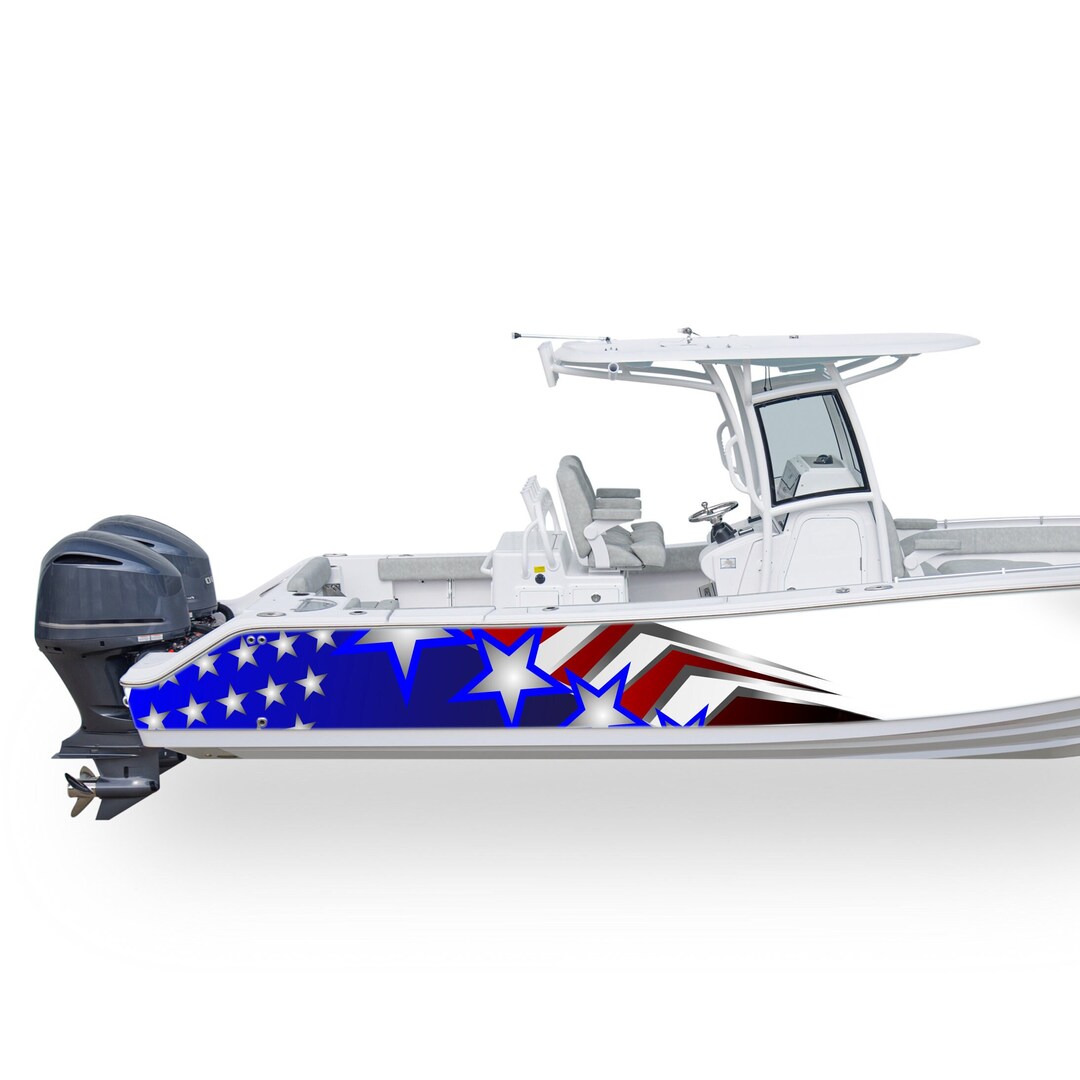 American Boat Decal Compatible With Center Console Boat Sticker Marine ...