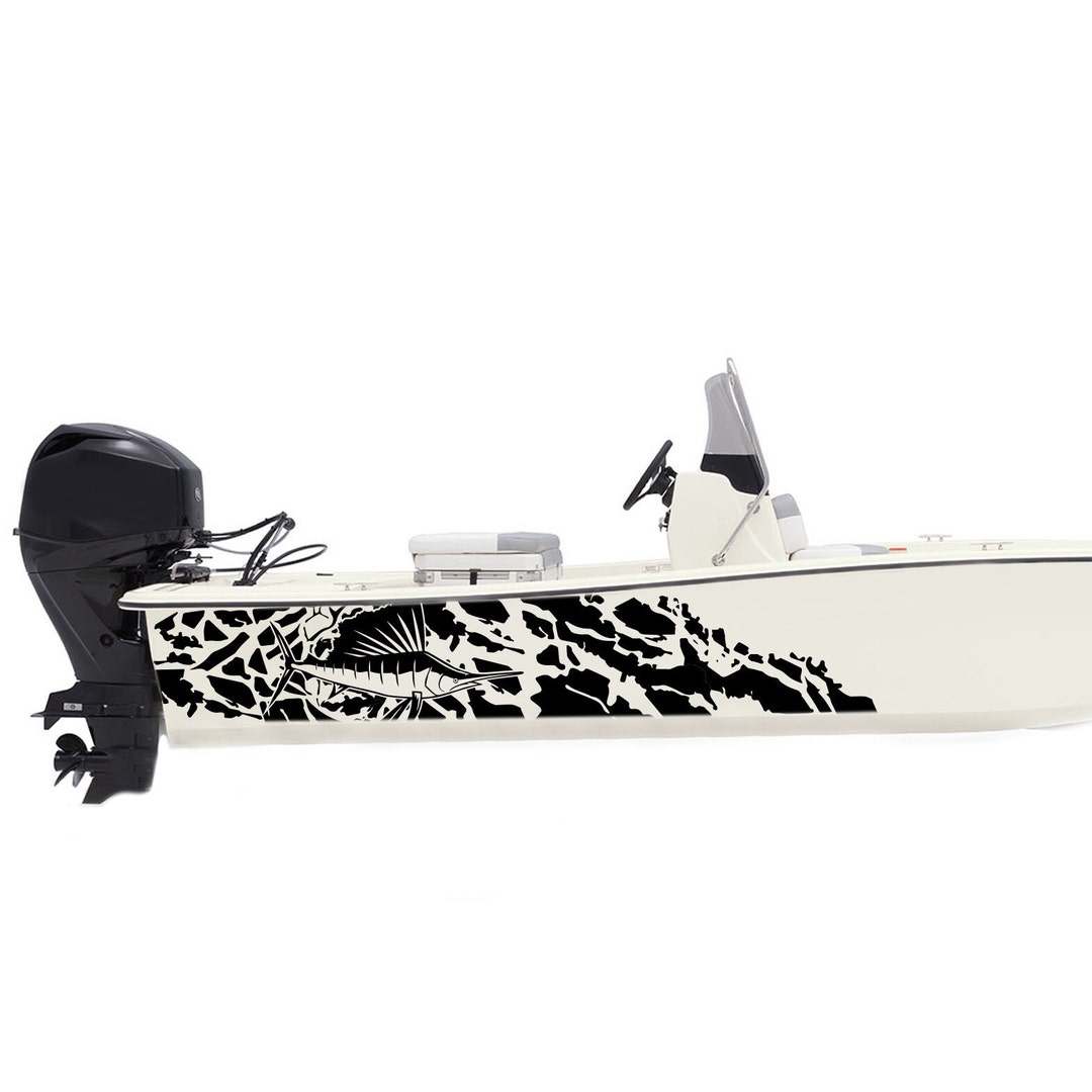 Sailfish Graphic Boat Decals Compatible With Skiff Boat Sport Fishing ...
