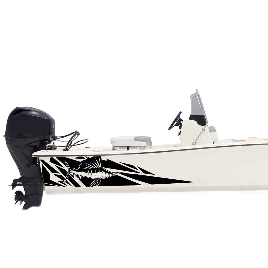 Sailfish Boat Sticker Graphic Decals Compatible With Skiff Boat Fishing ...