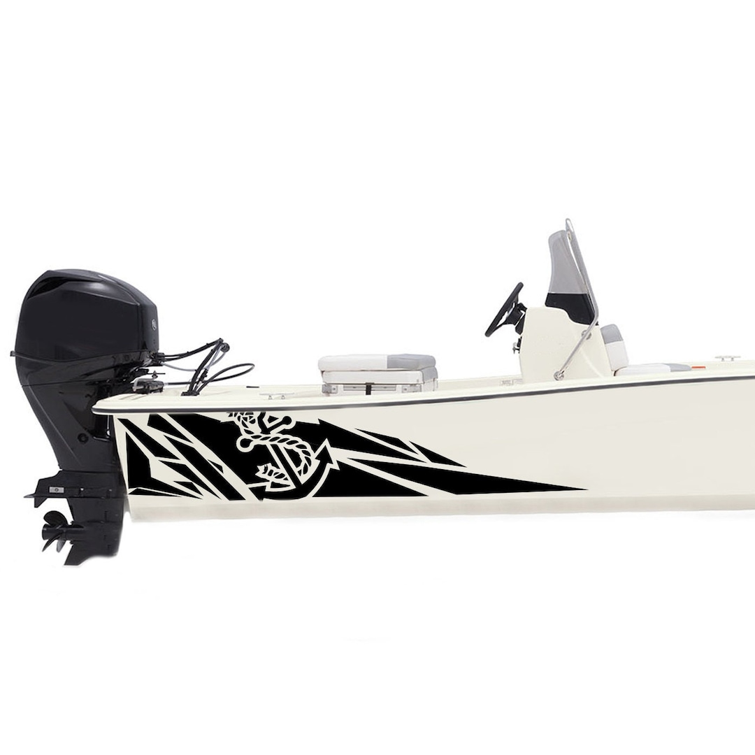 Anchor Graphic Boat Sticker Compatible With Skiff Boat Marine Decals ...