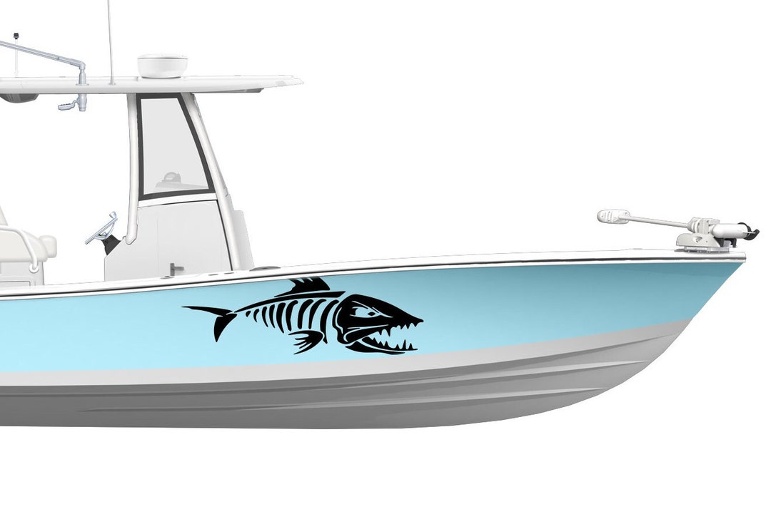 Fish Scull Graphic Boat Decals Compatible With Regulator Boat Scull ...