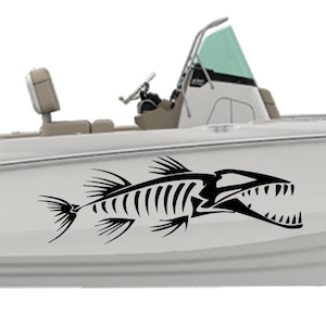 Fish Skull Boat Decals Skeleton Sticker Compatible With Boston Whaler ...