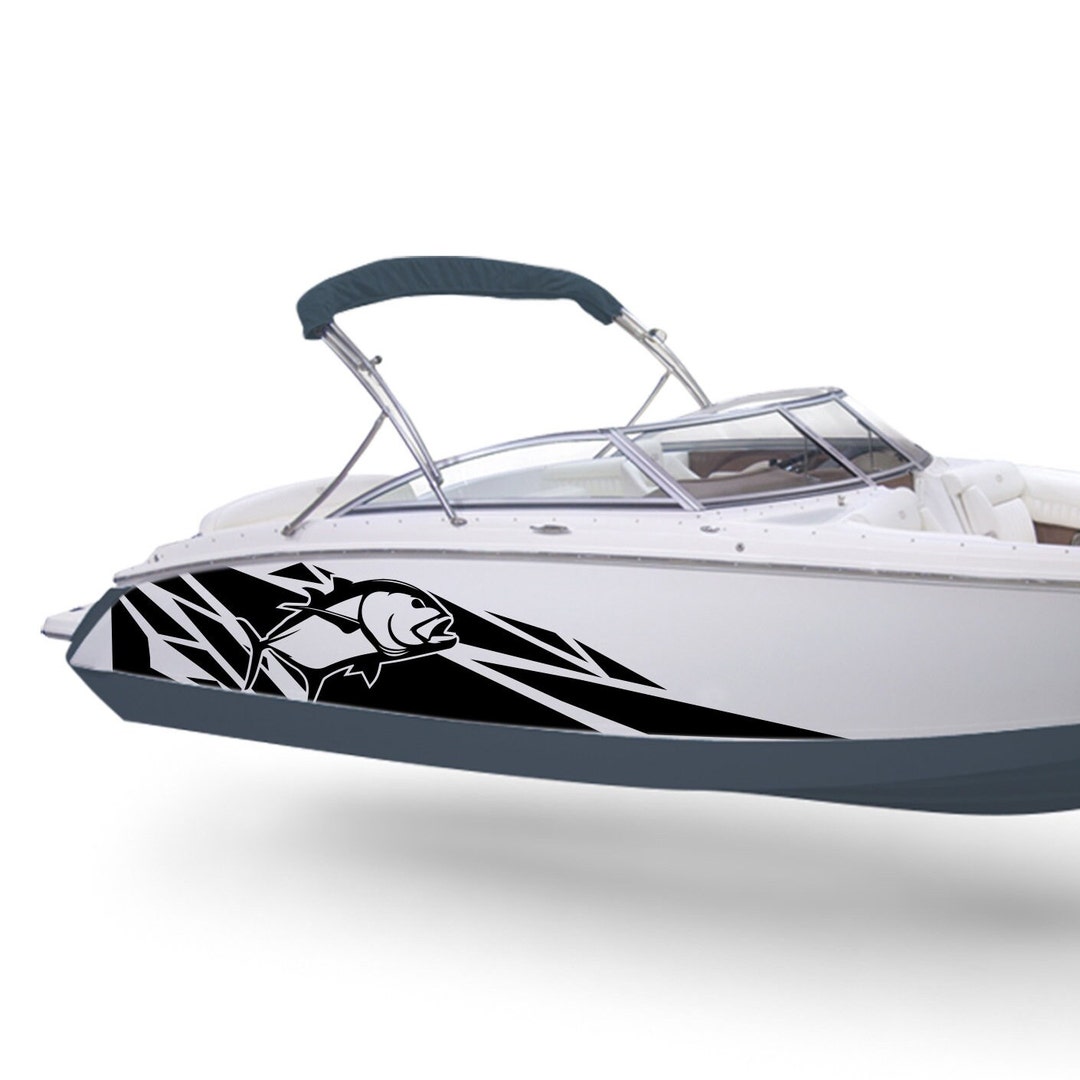Giant Trevally Graphic Boat Decals Compatible With Bowrider Boat Sport ...