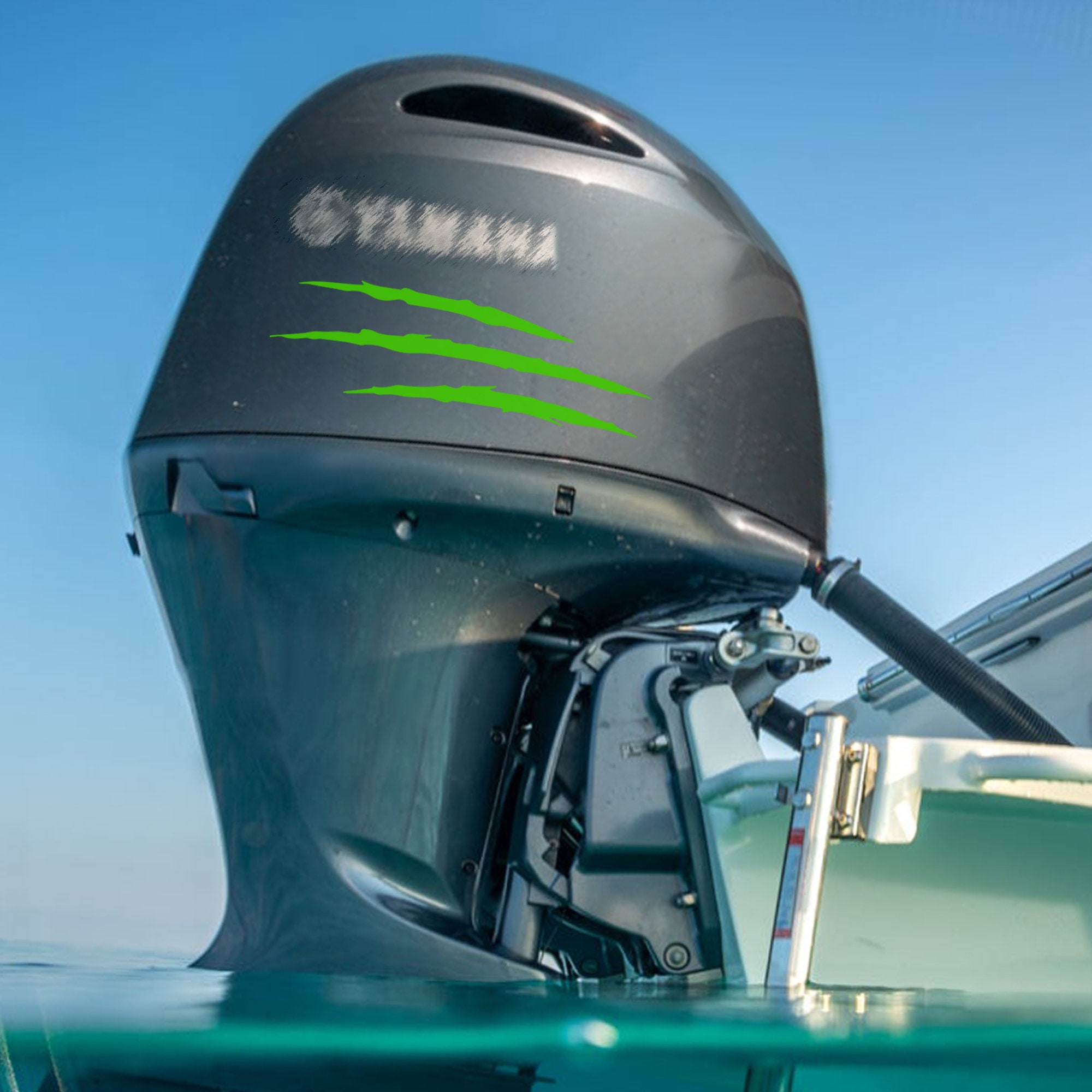 Pair of Boat Engine Decals Monster Compatible With Yamaha - Etsy