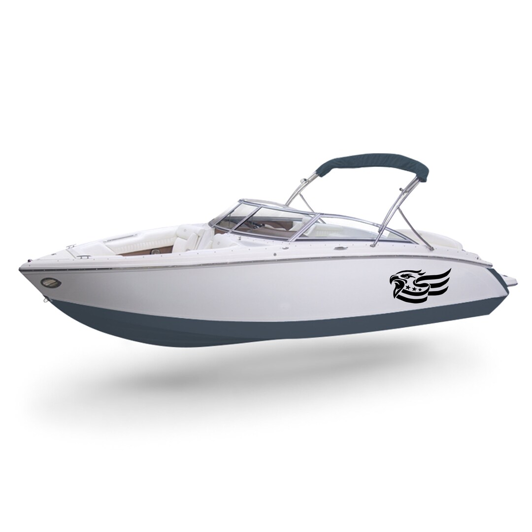 Eagle Graphic Boat Decals Compatible With Bowrider Boat American Flag ...