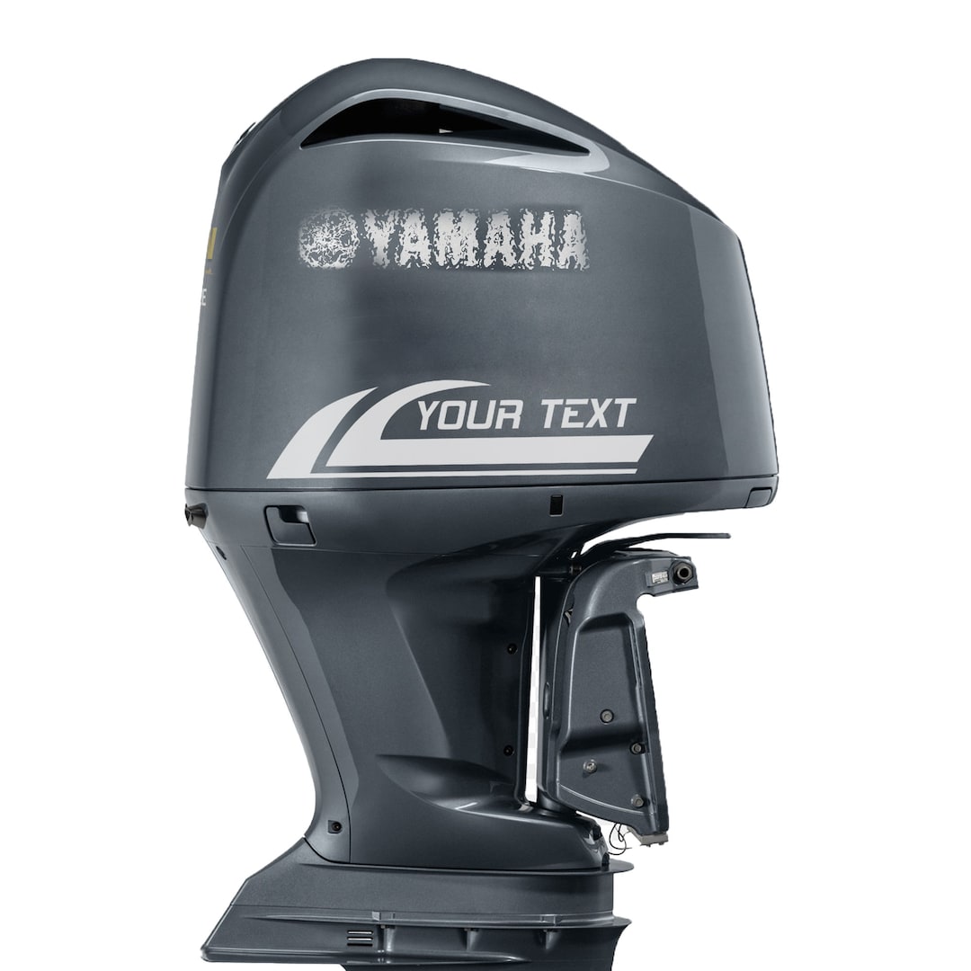 Boat Engine Custom Text Decals Compatible With Yamaha Outboard Engine ...