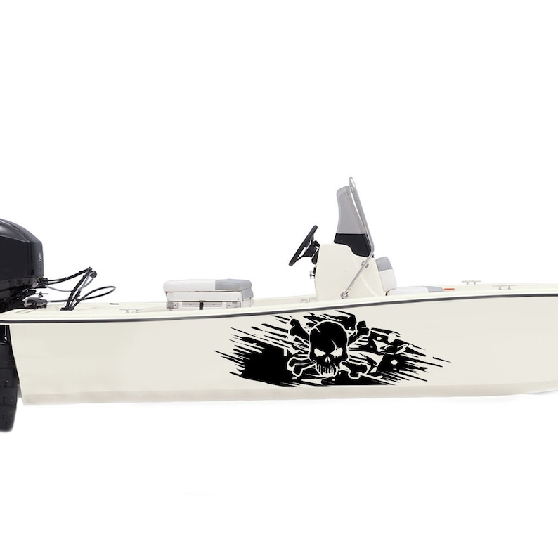 Boat Sticker Scull Graphic Decals Compatible With Skiff Boat Fishing ...