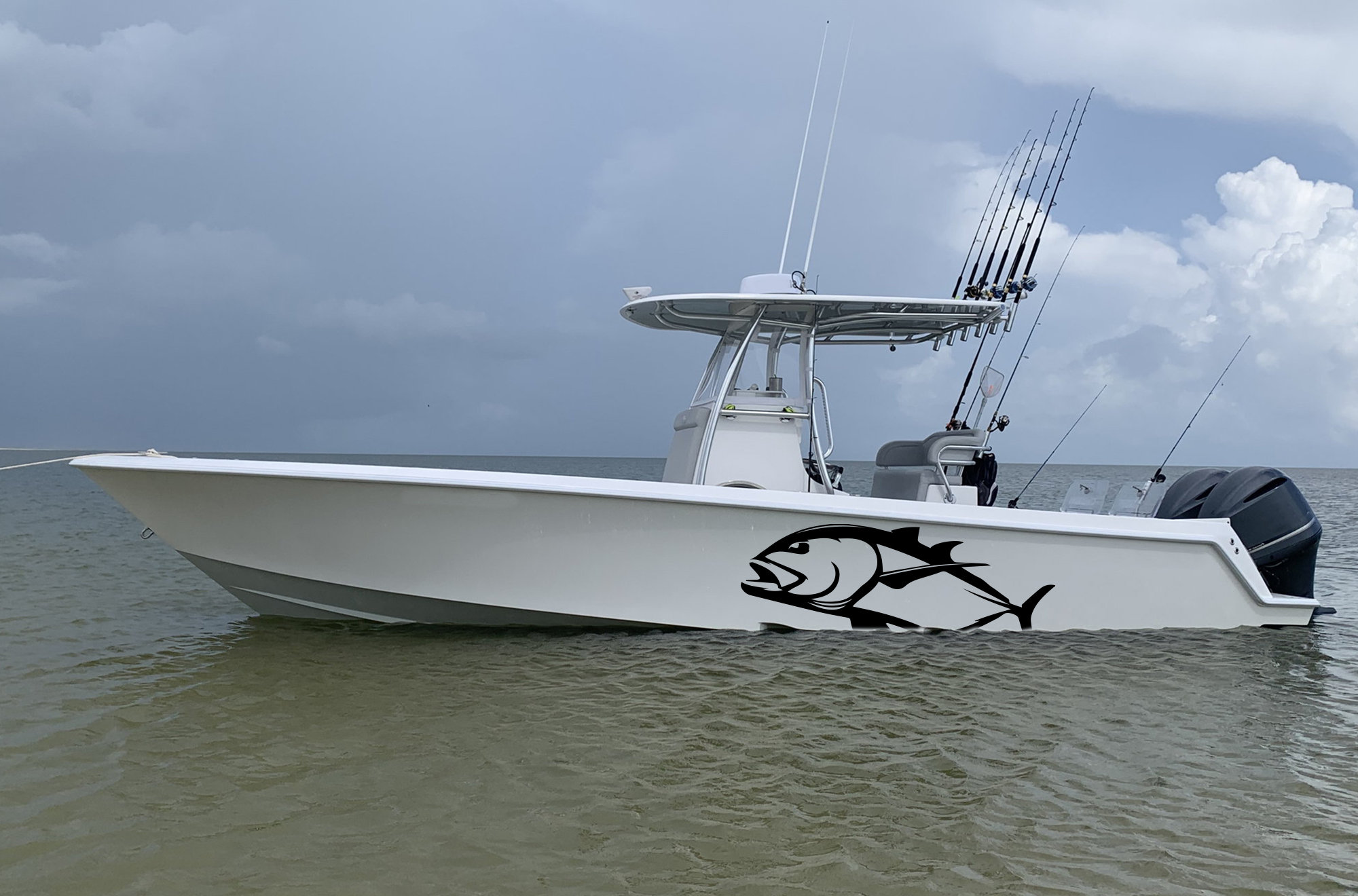 Giant Trevally Fish Boat Sticker Decal Compatible With Contender Boat ...
