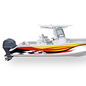 Racing Boat Decal Compatible With Center Console Boat Sticker Marine ...