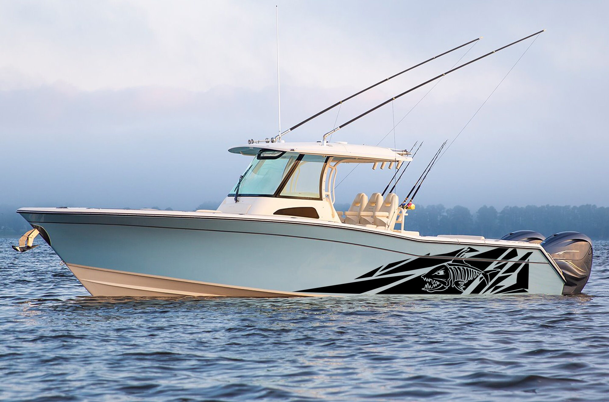 Geometric Pattern Boat Graphic Decals Compatible With - Etsy