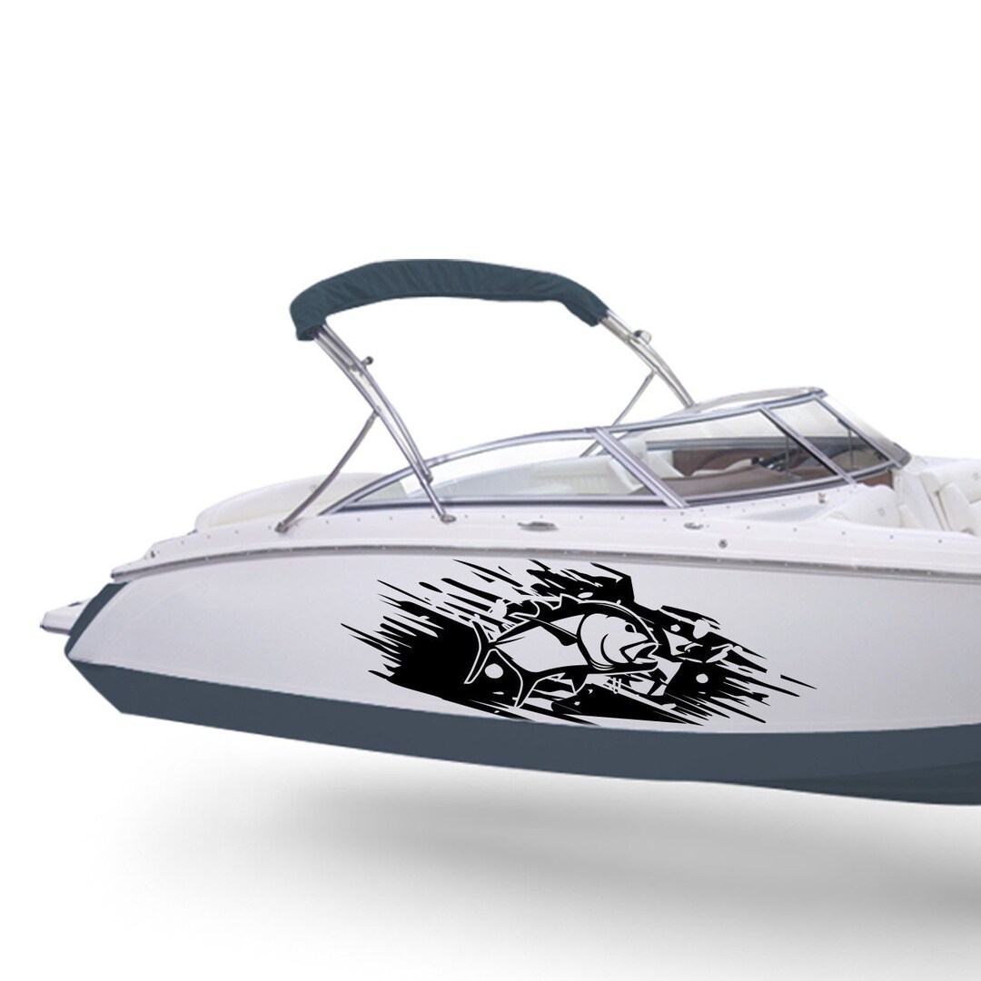 Boat Sticker Giant Trevally Compatible With Bowrider Boat Decals GT ...
