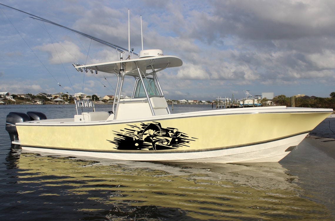 Fish Graphic Boat Sticker Compatible With Regulator Boat Marine Decals ...