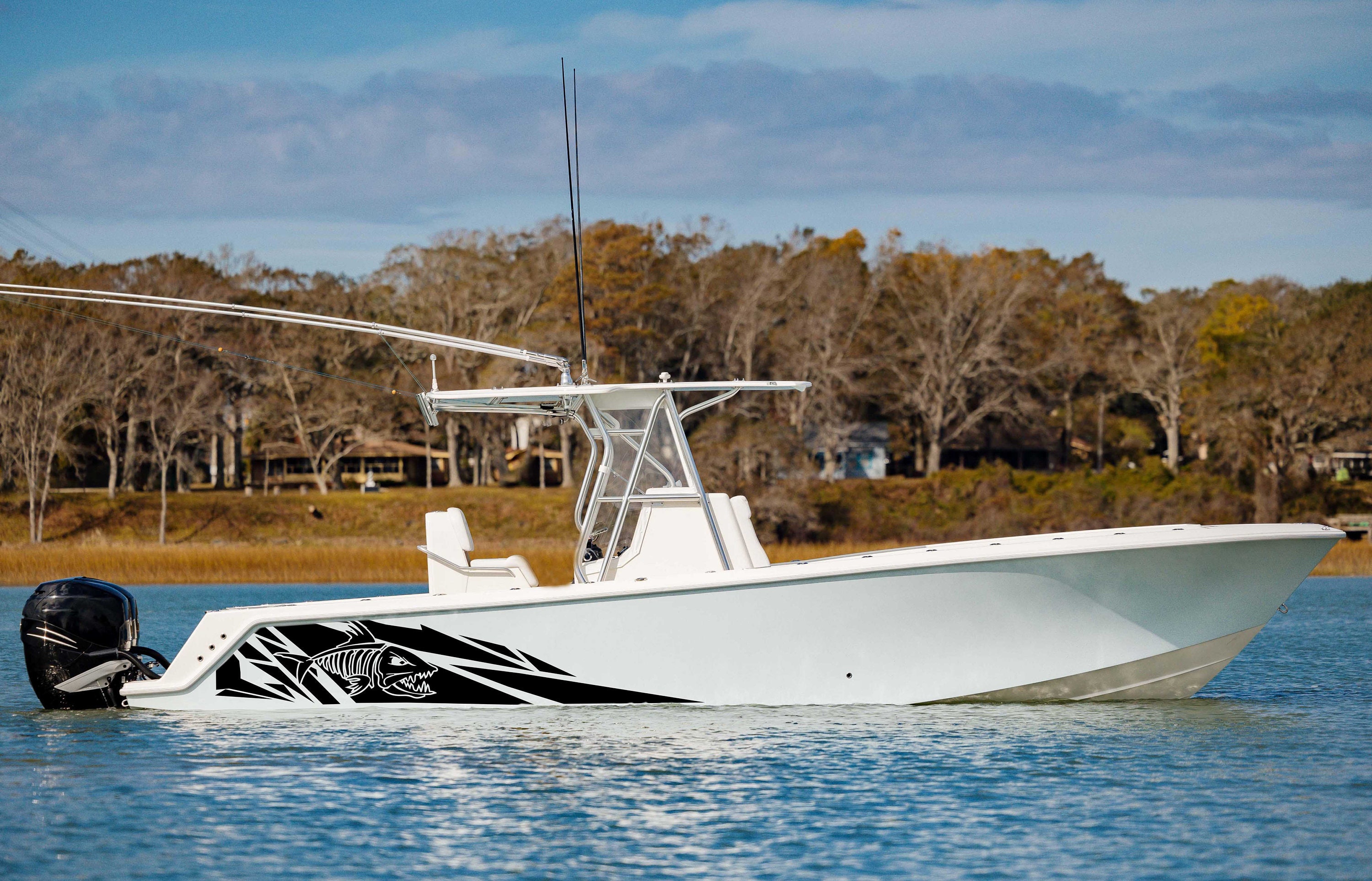 Geometric Pattern Boat Graphic Decals Compatible With Seavee Boat Decal ...