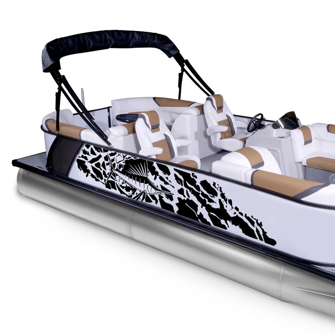 Sailfish Graphic Boat Decals Compatible With Pontoon Boat Sport Fishing ...
