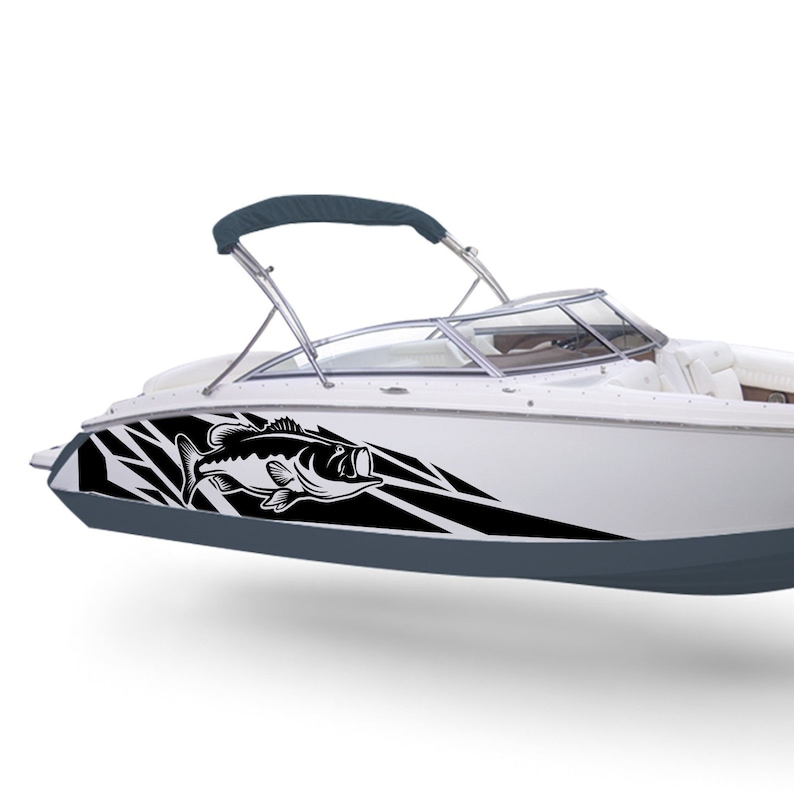 Largemouth Bass Boat Sticker Compatible With Bowrider Boat Decals ...