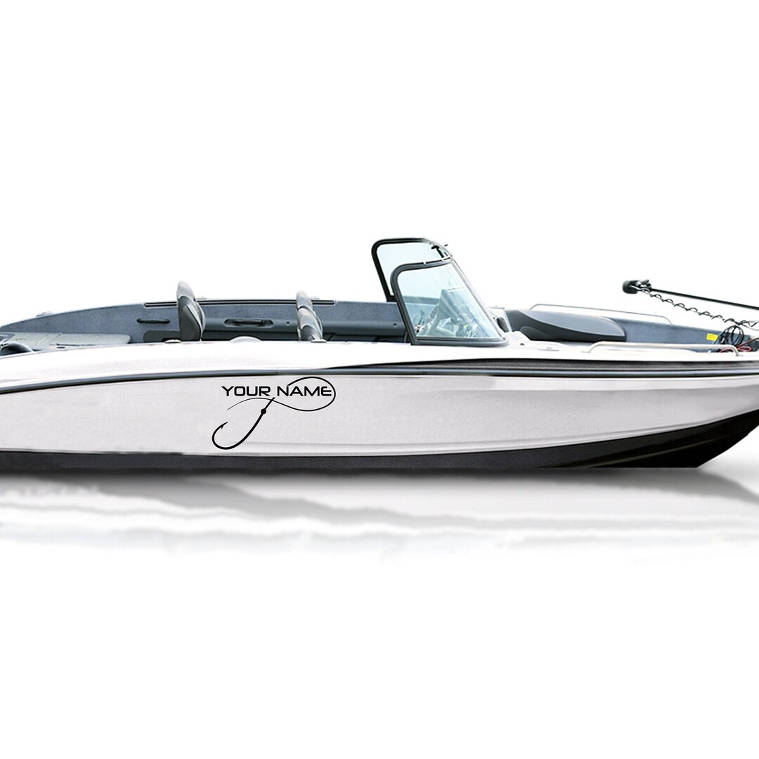 Boat Kit Decals Name Hook Sides Compatible With Bass Boat Hooks Sticker ...