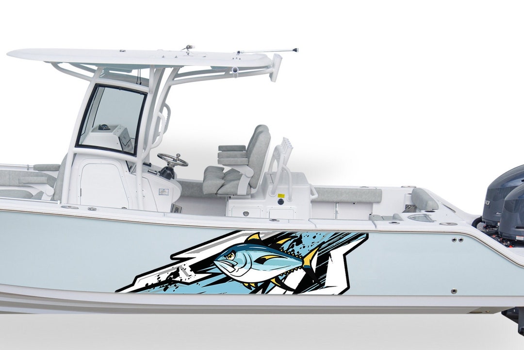 Tuna Boat Decal Compatible With Center Console Boat Sticker Bluefin ...