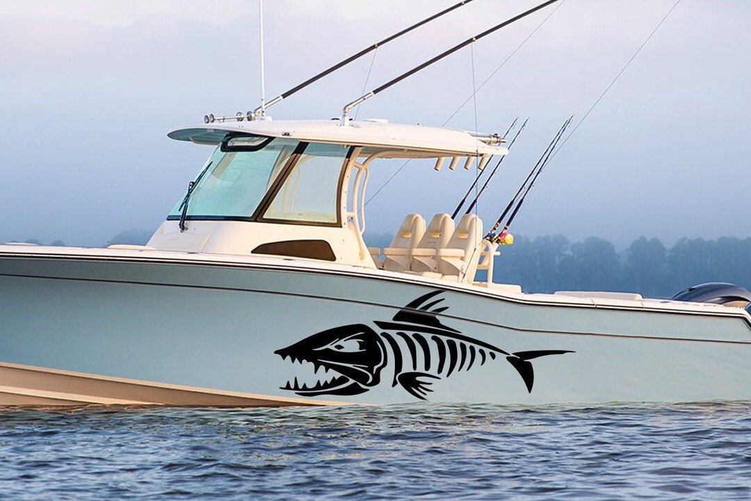 Fish Scull Graphic Boat Decals Compatible With Grady-white Boat Scull ...