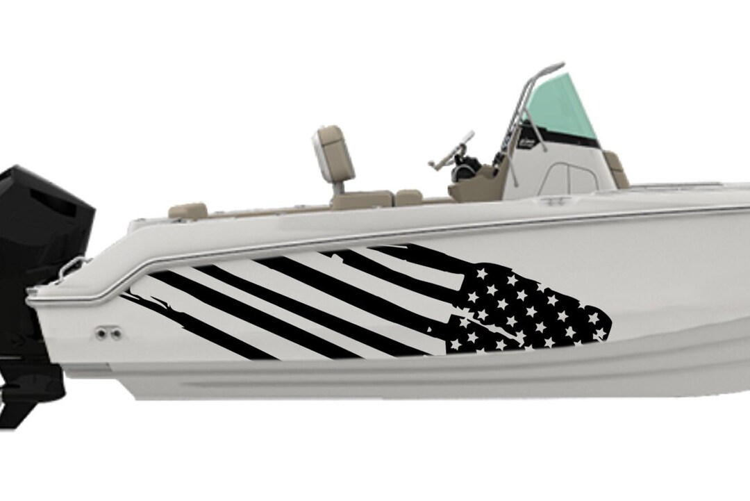 US Flag Graphic Boat Decals Compatible With Boston Whaler Boat Sticker ...