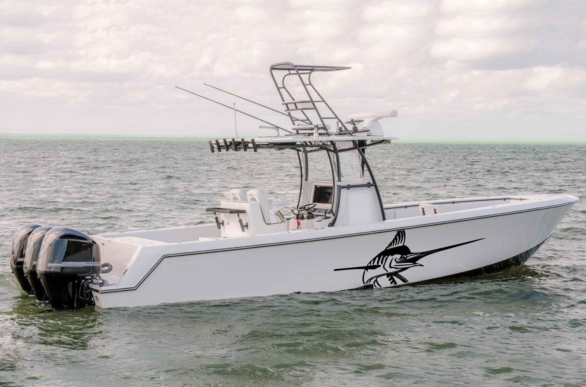 Marlin Boat Sticker Decal Compatible With Contender Boat Sailfish ...