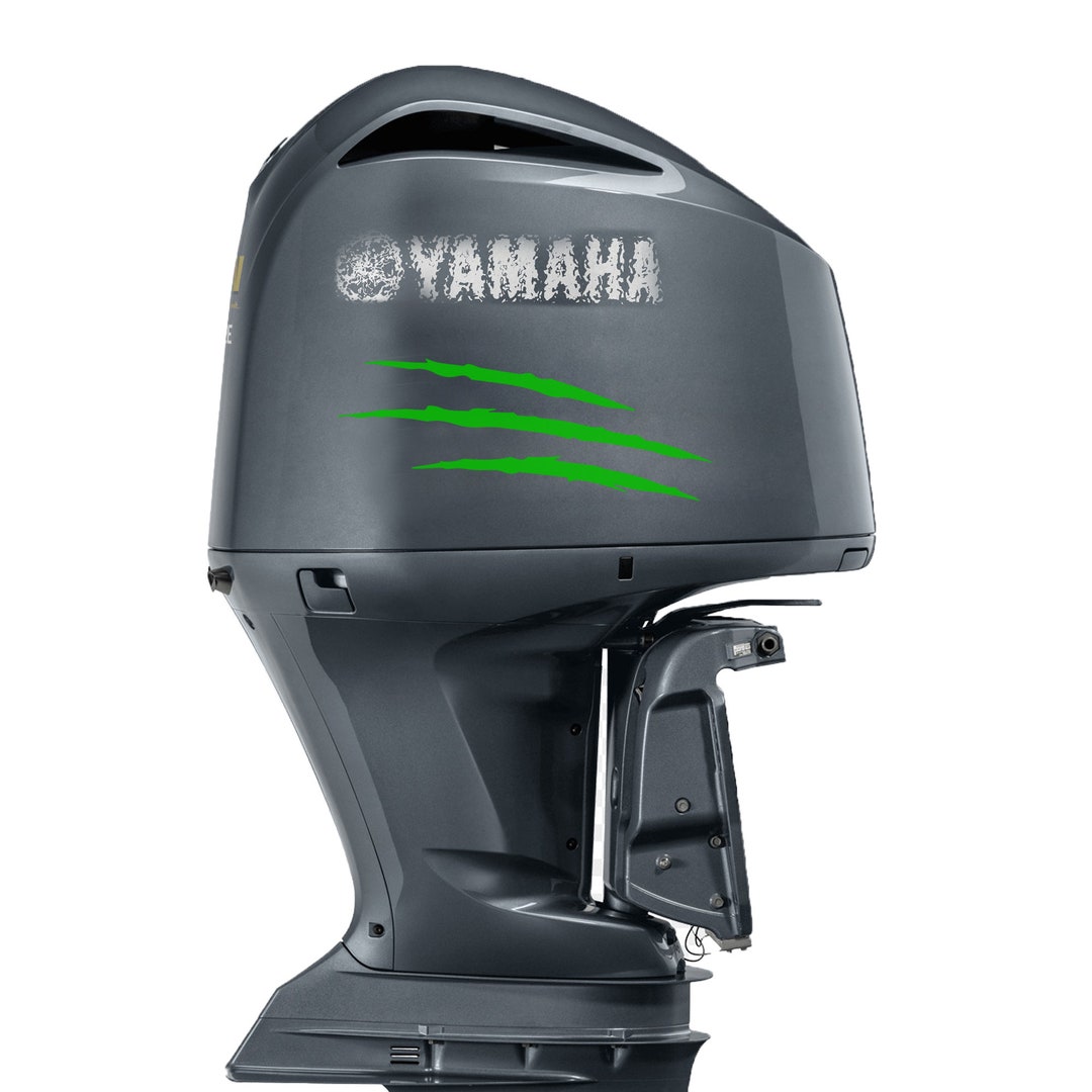 Pair of Boat Engine Decals Monster Compatible With Yamaha Outboard ...