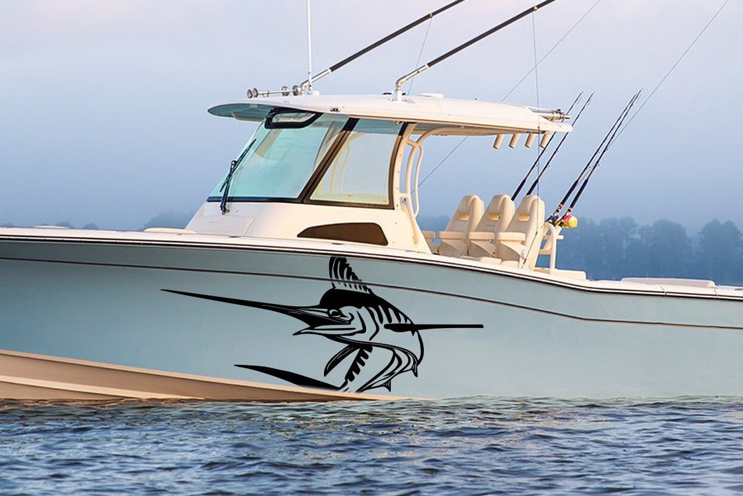 Marlin Boat Sticker Decal Compatible With Grady-white Boat Fishing ...
