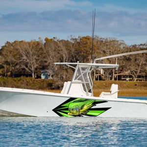 Mahi Mahi Boat Decal Compatible With Center Console Boat Graphic Mahi ...