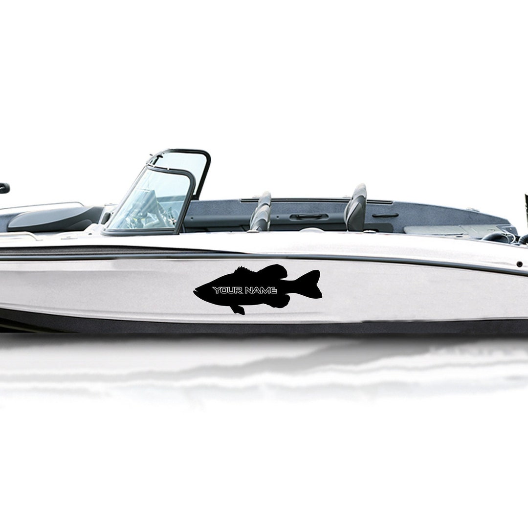Boat Custom Name Decal Compatible With Bass Boat Registration Number ...