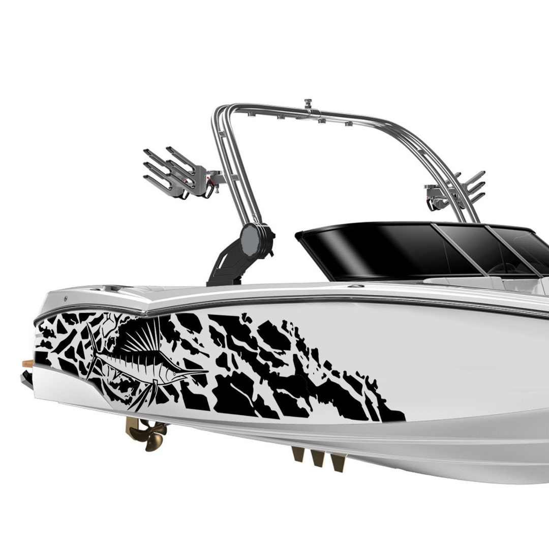 Sailfish Graphic Boat Decals Compatible With Tow Sports Boat Sport ...