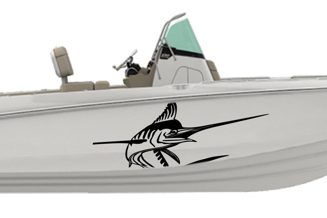 Marlin Boat Sticker Decal Compatible With Boston Whaler Boat Fishing ...