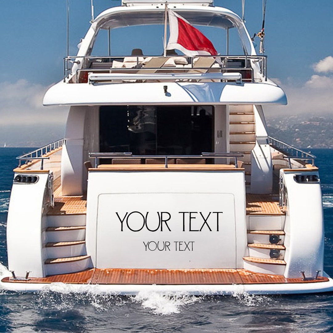 Watercraft Vessel Name Decal Compatible With Yacht Boat Registration ...