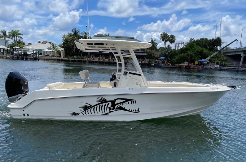 Fish Skull Boat Decals Skeleton Sticker Compatible With Boston Whaler ...