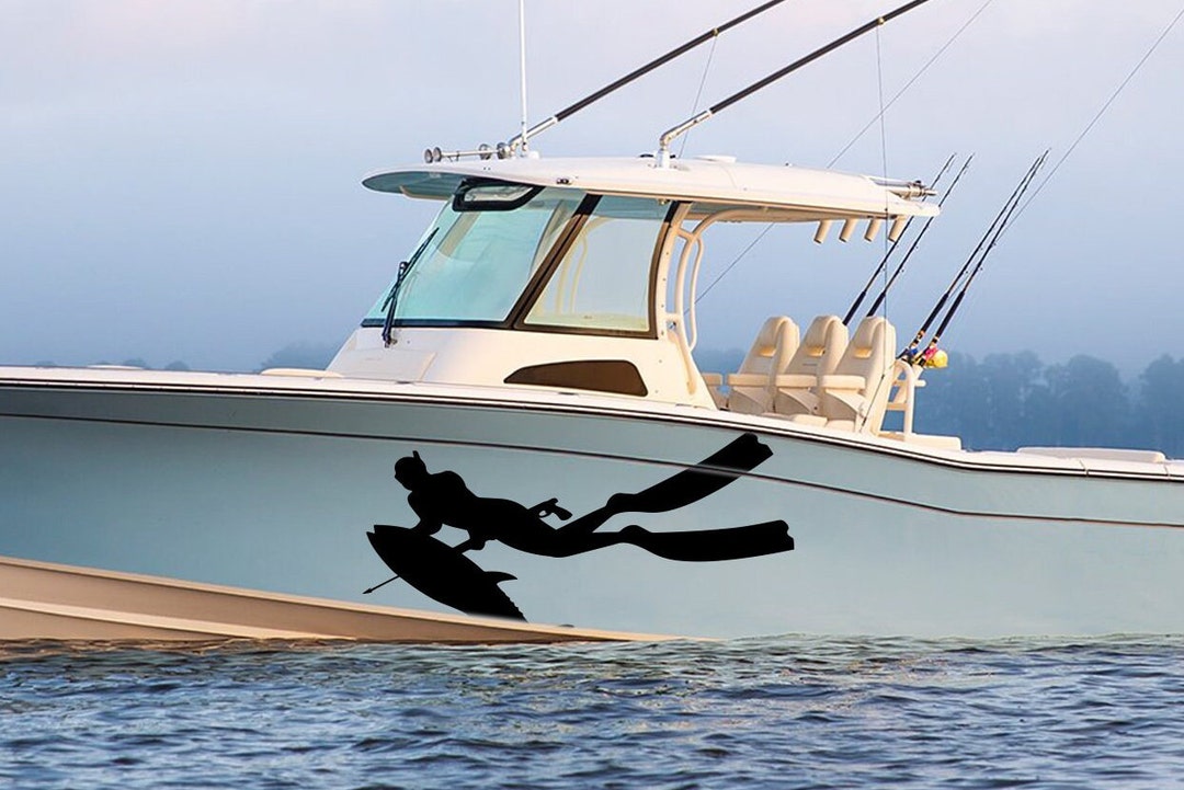 Spearfishing Graphic Boat Decals Compatible With Grady-white Boat Sport ...