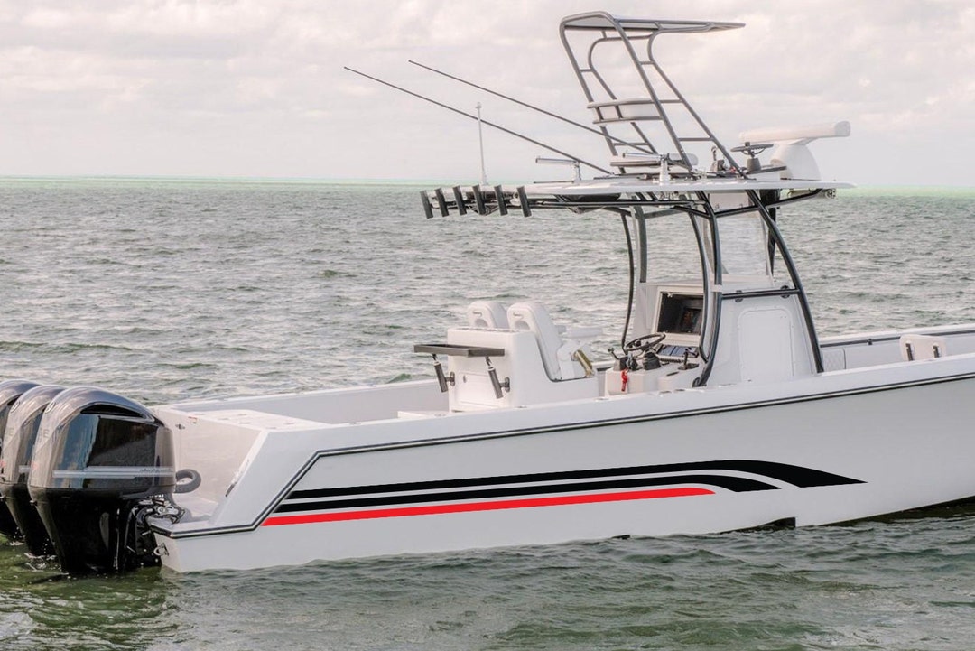 Boat Decals Kit Compatible With Contender Boat Sport Treble Stripes ...