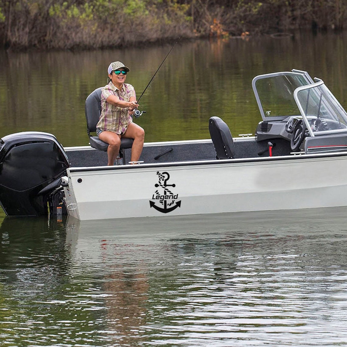 Boat Kit Decals Name Anchor Symbol Sides Compatible With Bass - Etsy