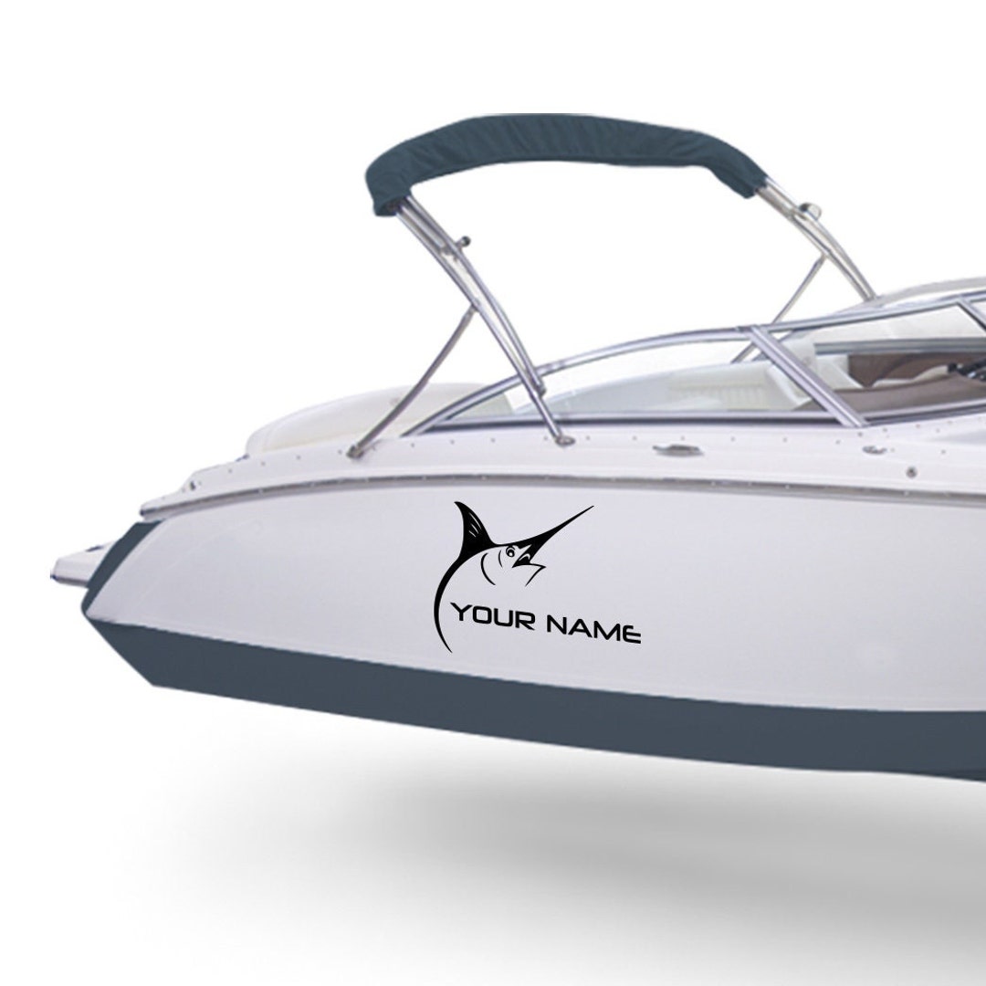 Boat Custom Name Sailfish Sticker Decals Compatible With Bowrider Boat ...