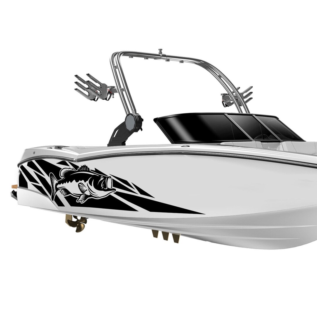Largemouth Bass Boat Sticker Compatible With Tow Sports Boat Decals ...