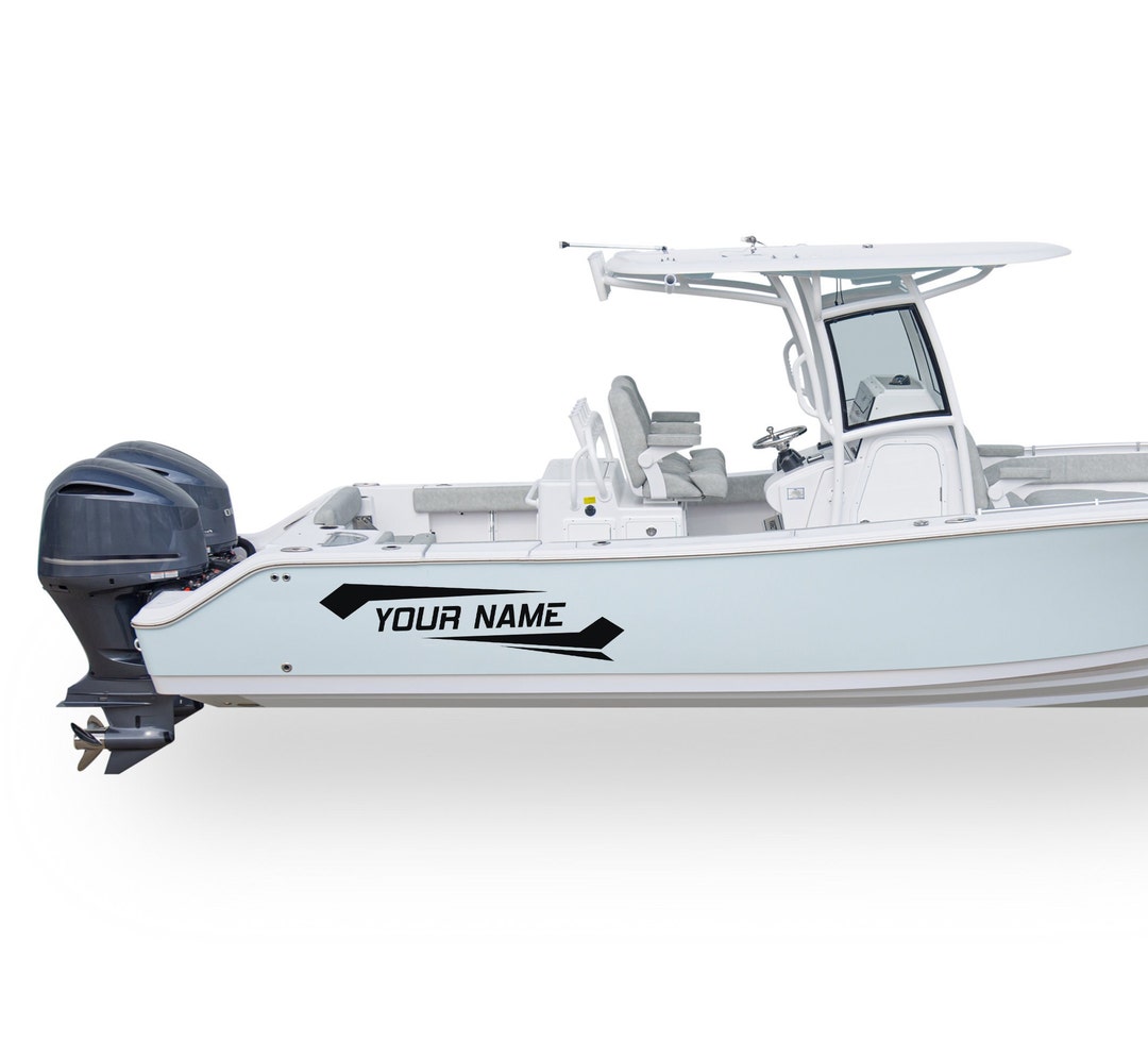 Modern Shape Boat Decal Compatible With Center Console Boat Sticker ...