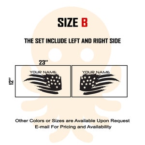 US Flag Boat Custom Name Decal Compatible With Center Console Boat ...